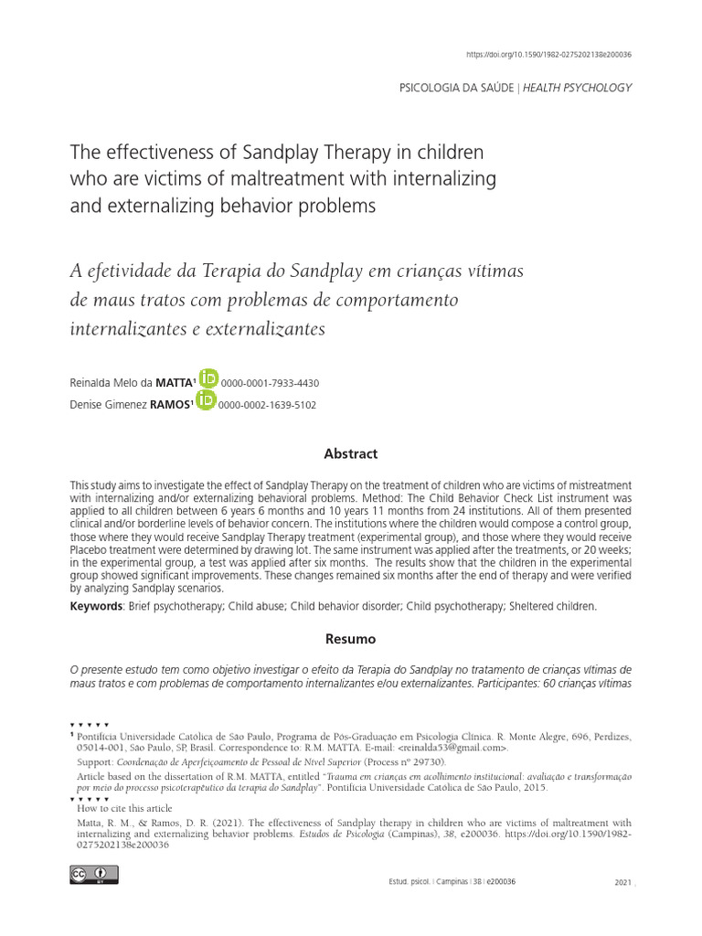 Sandplay Therapy for Sheltered Children | PDF | Psychotherapy ...