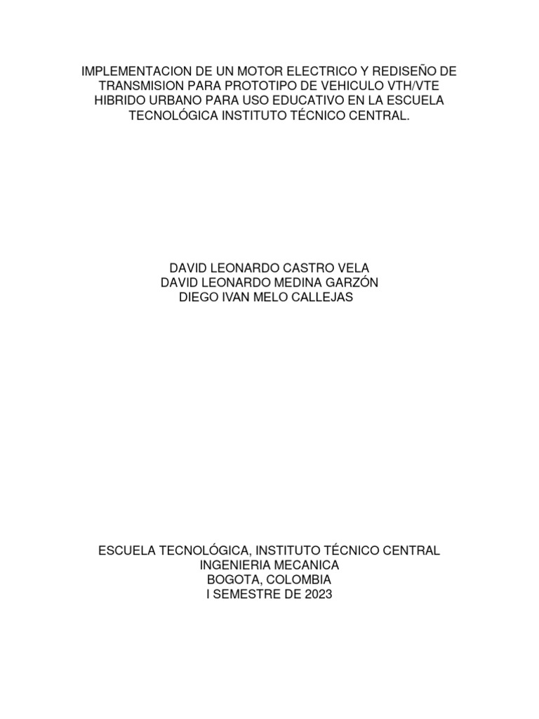 Proyecto Gestion Final | PDF | Coche eléctrico | Ingenieria Eléctrica