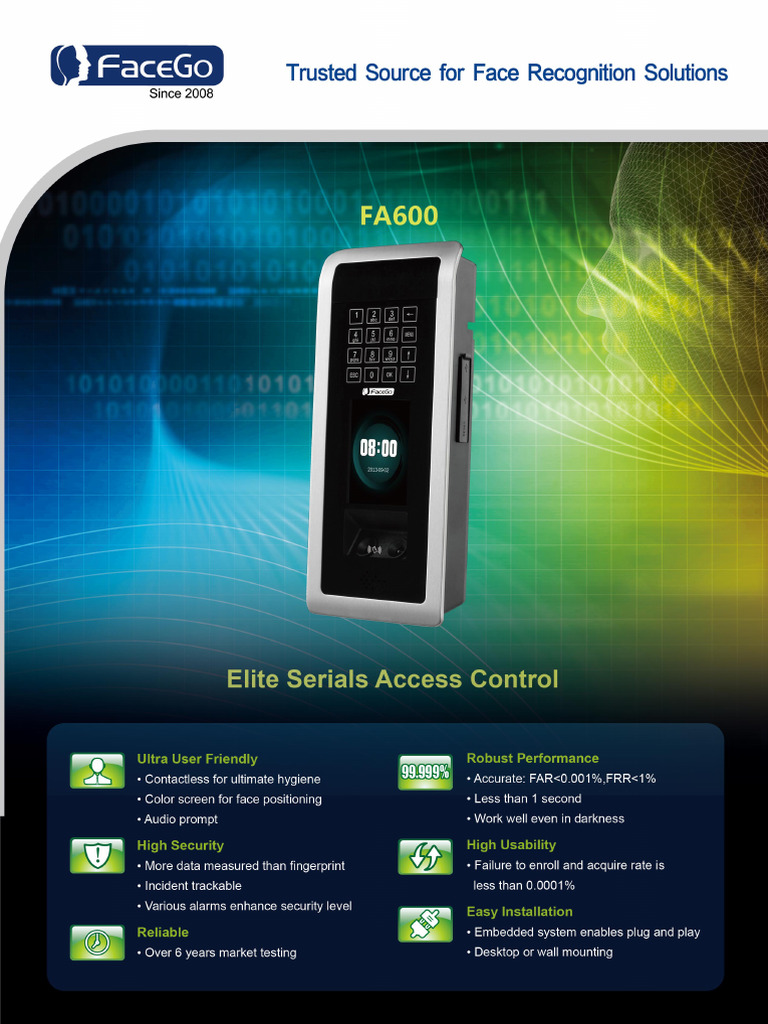 Brochure FA600 - FaceGo | PDF