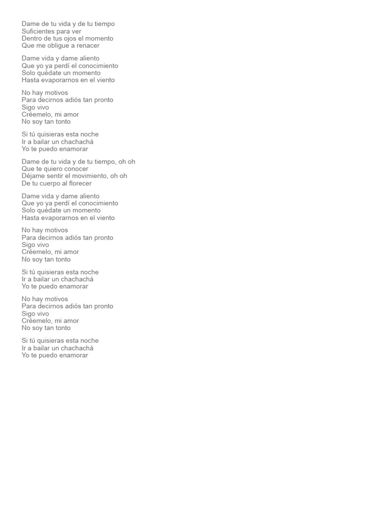 Jósean Log Chachachá Lyrics - Google Search | PDF