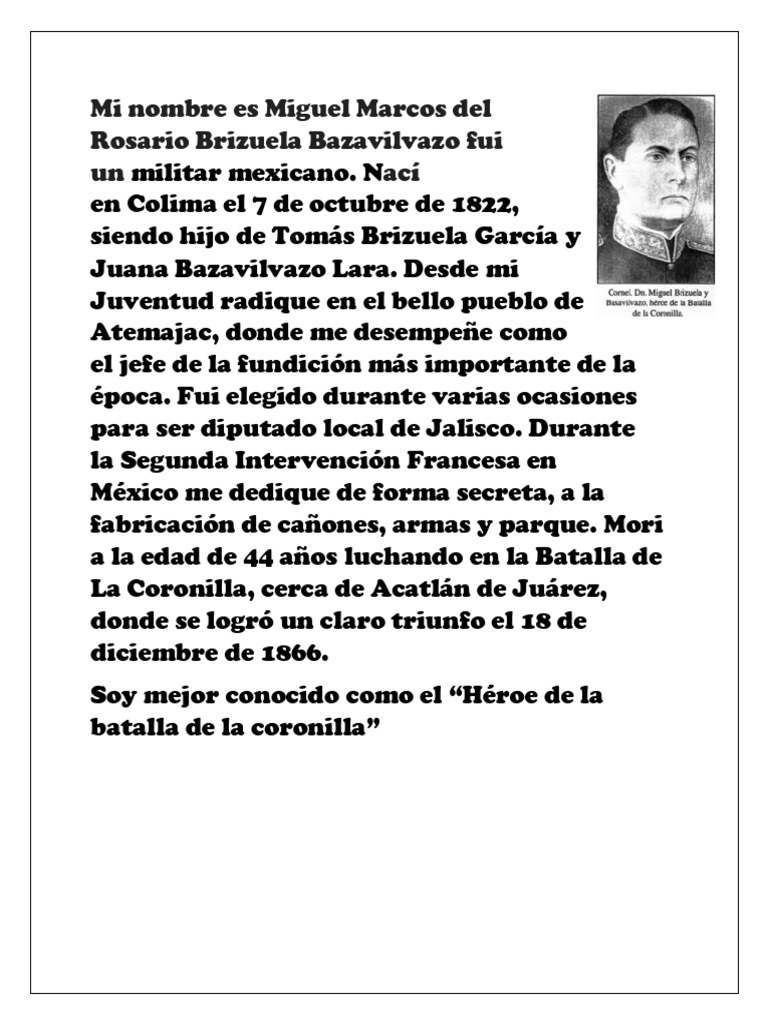 Biografia Miguel Brizuela | PDF