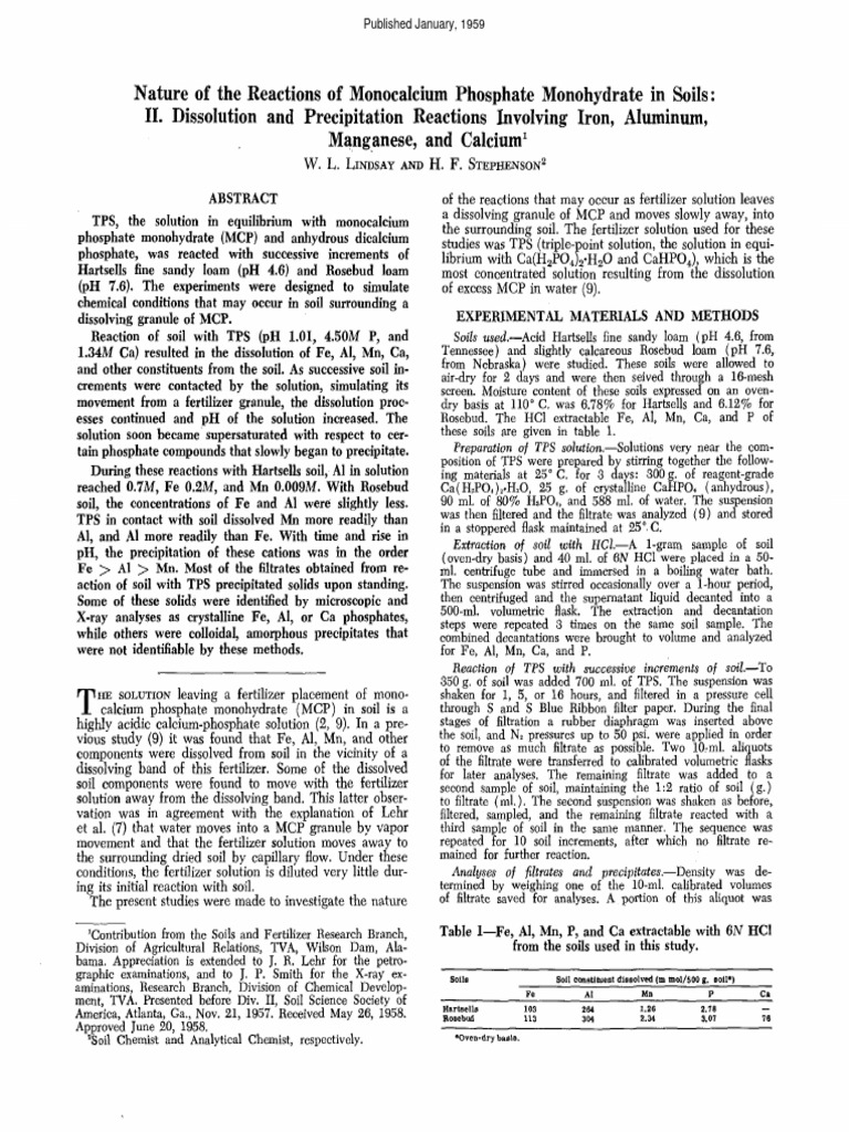 Lindsay Et Al, 1959 II | Download Free PDF | Soil | Precipitation ...