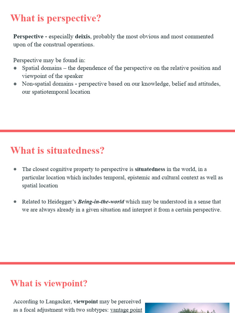 Understanding Perspective in Language | PDF | Conceptual Model ...