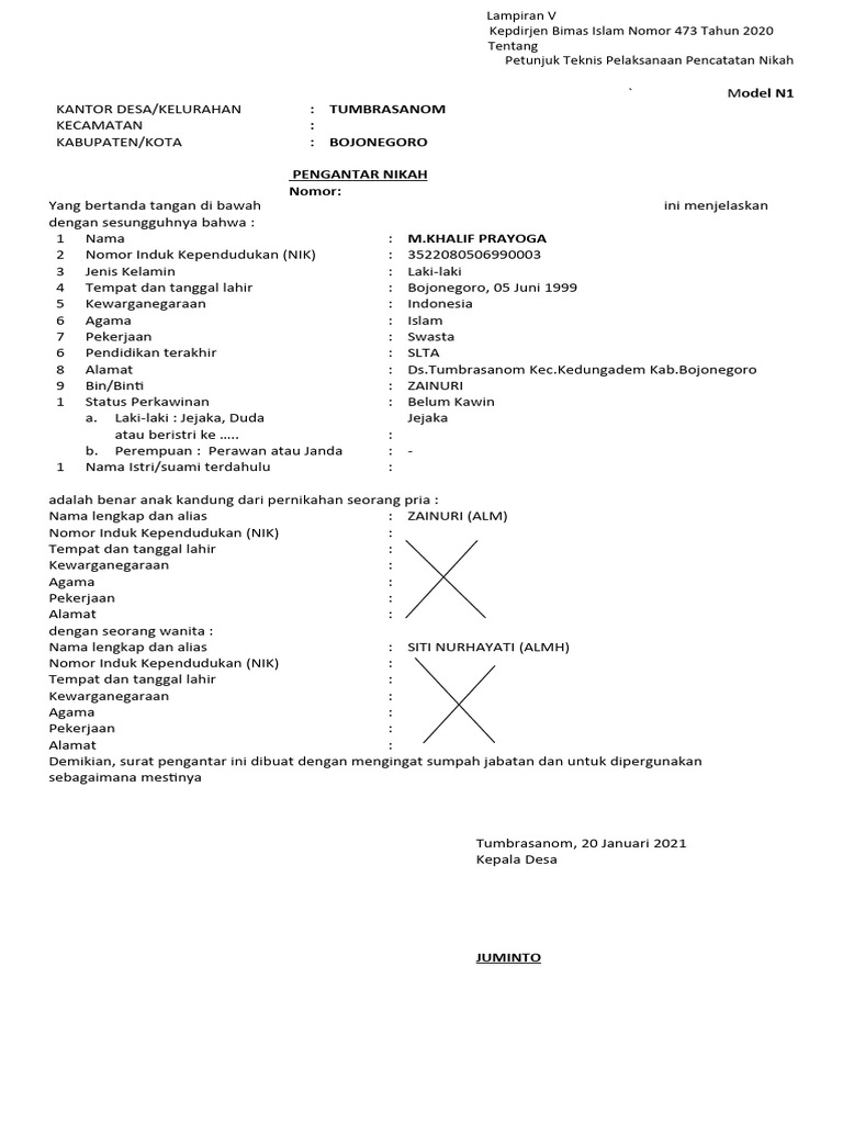 BLANGKO Nikah BARU 2023 | PDF