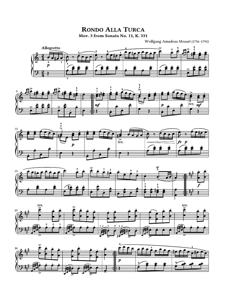 Rondo Alla Turca | PDF