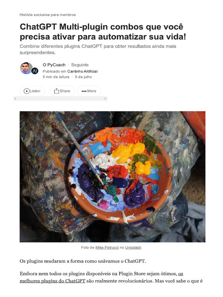 ChatGPT Multi-Plugin Combos You Need To.. | PDF