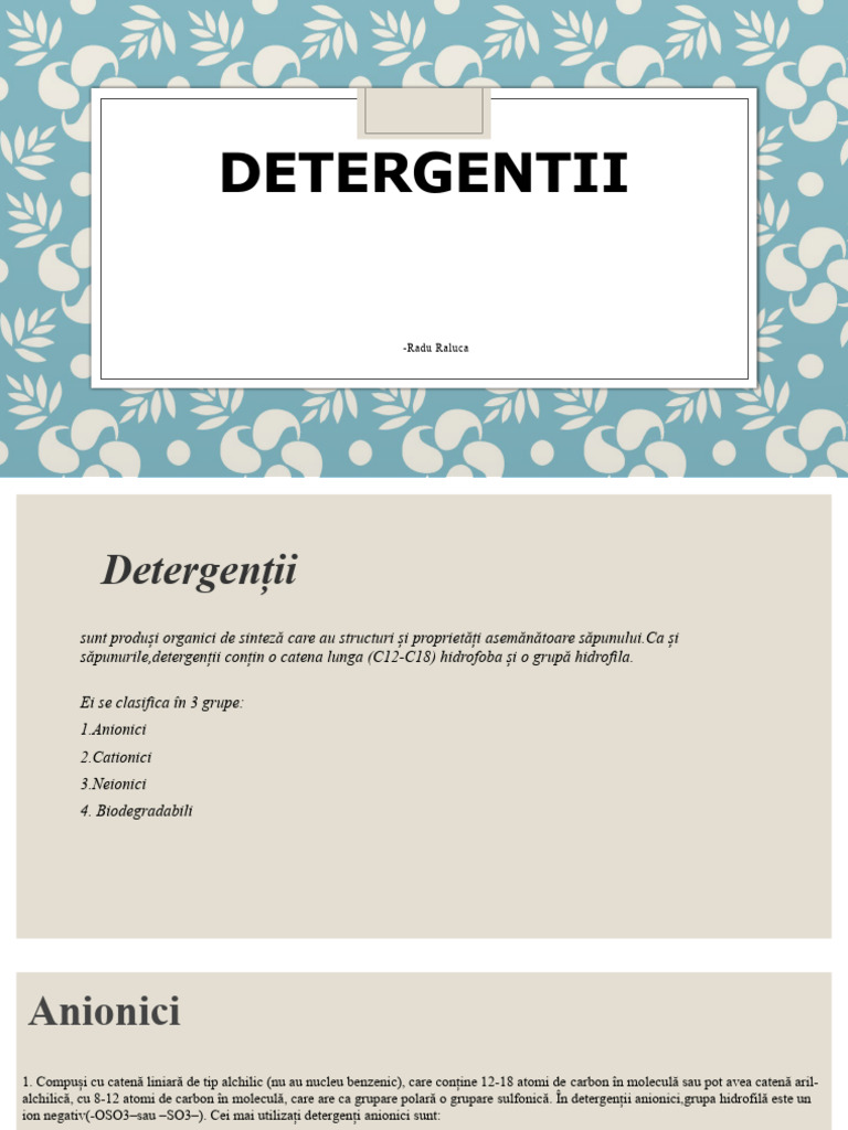 Detergent I | PDF