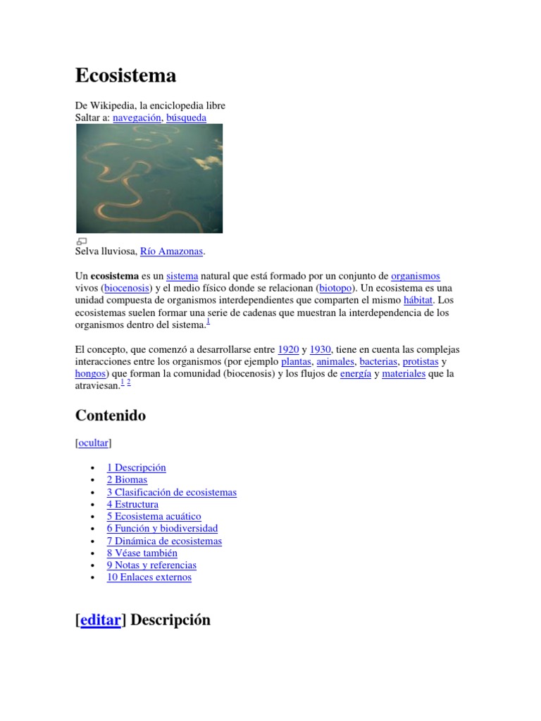 Ecosistema | PDF | Ecosistema | Ecología de sistemas