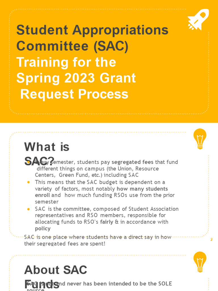 SAC Spring 2023 Grant Training Guide | PDF