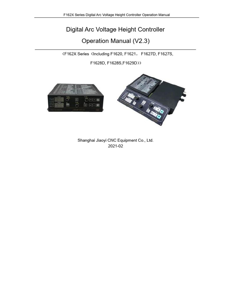 (F162X Ver2.3) Numeric Plasma Torch Height Controller Manual | PDF | Switch | Numerical Control