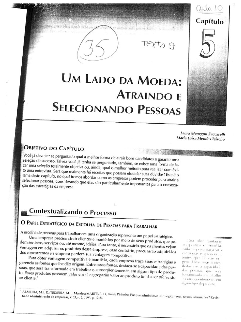 Atraindo e Selecionando Pessoas | PDF