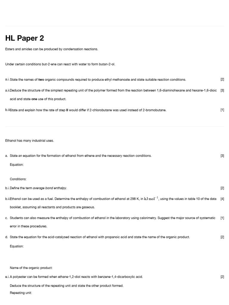 HL Paper2 | PDF | Redox | Magnesium
