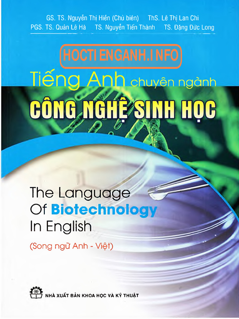Tiếng Anh Chuyên Ngành Công Nghệ Sinh Học - Nguyễn Thị Hiền - 2019 - KHKT | PDF