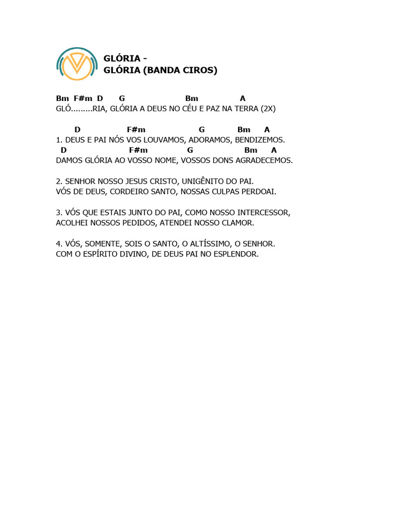 Glória - Glória (Banda Ciros) | PDF