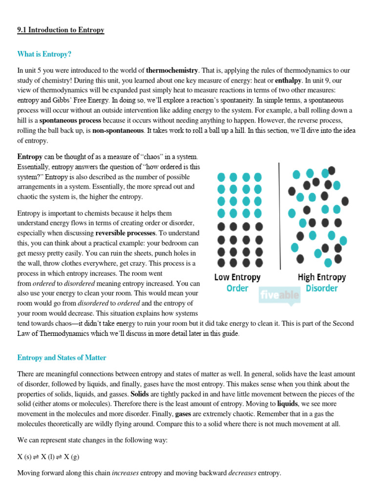 Unit - 9 - CH 123456 | PDF | Gibbs Free Energy | Entropy