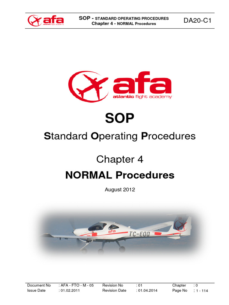 AFA SOP DA20 Normal Procedures-Chapter 4 Rev01SON en | PDF | Situation ...