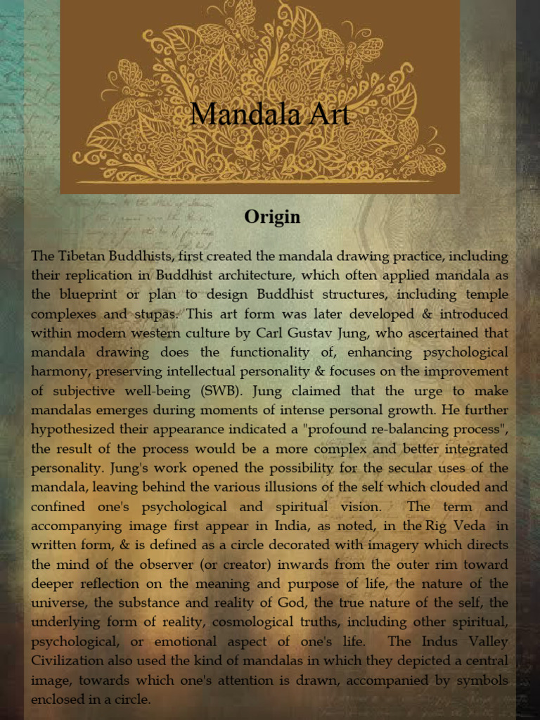 Mandala Art: Origin | PDF | Mandala | Psychology
