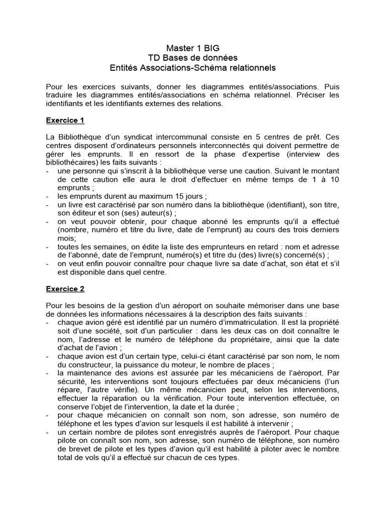 TD Modelisation | PDF | Bibliothèques | Banques