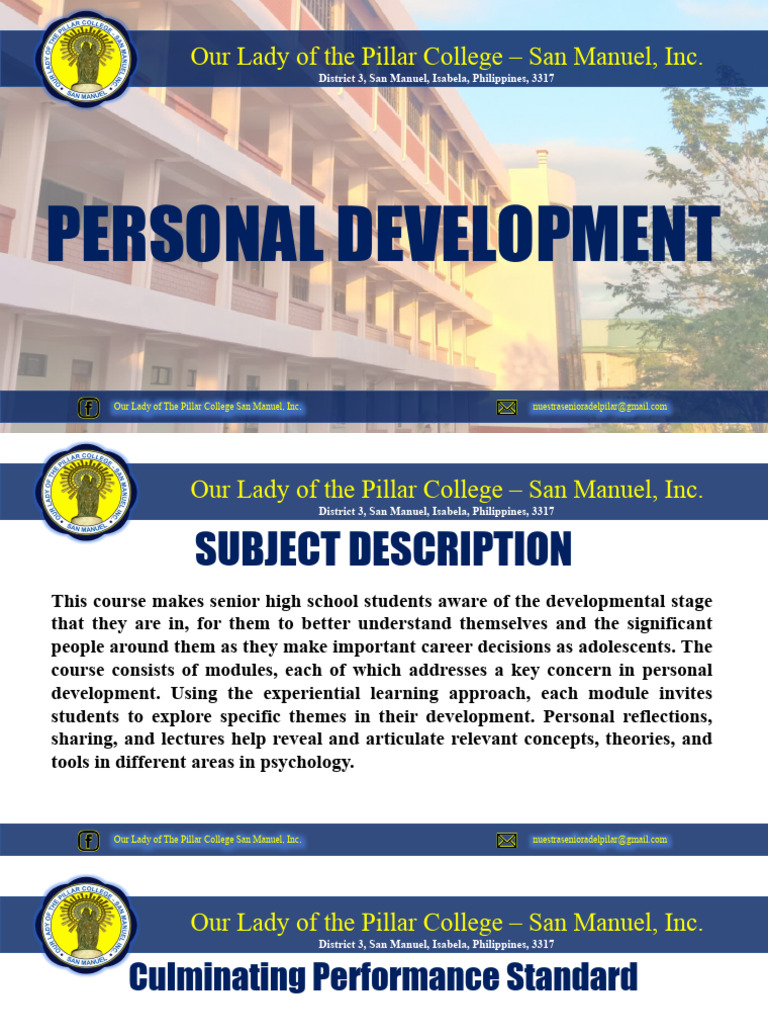 Personal Development | PDF | Thought | Humanistic Psychology