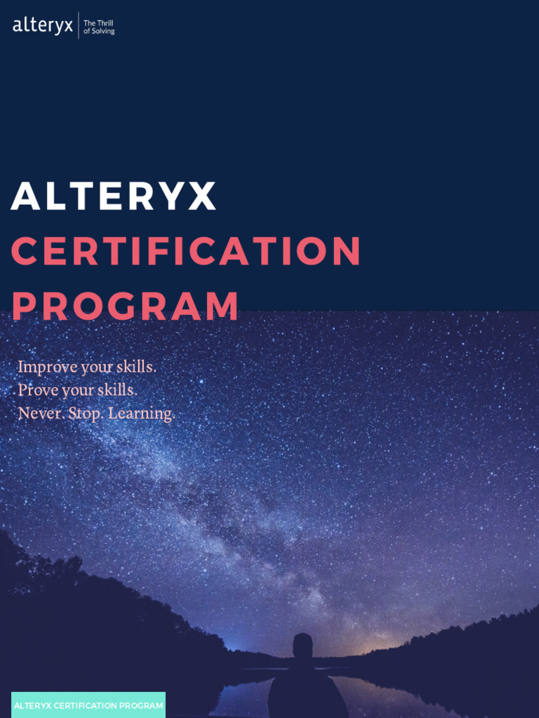 Alteryx Certification Program Guide | PDF | Analytics | Certification
