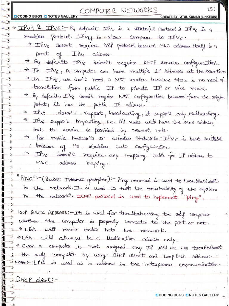 Computer Network Notes for Placement | PDF