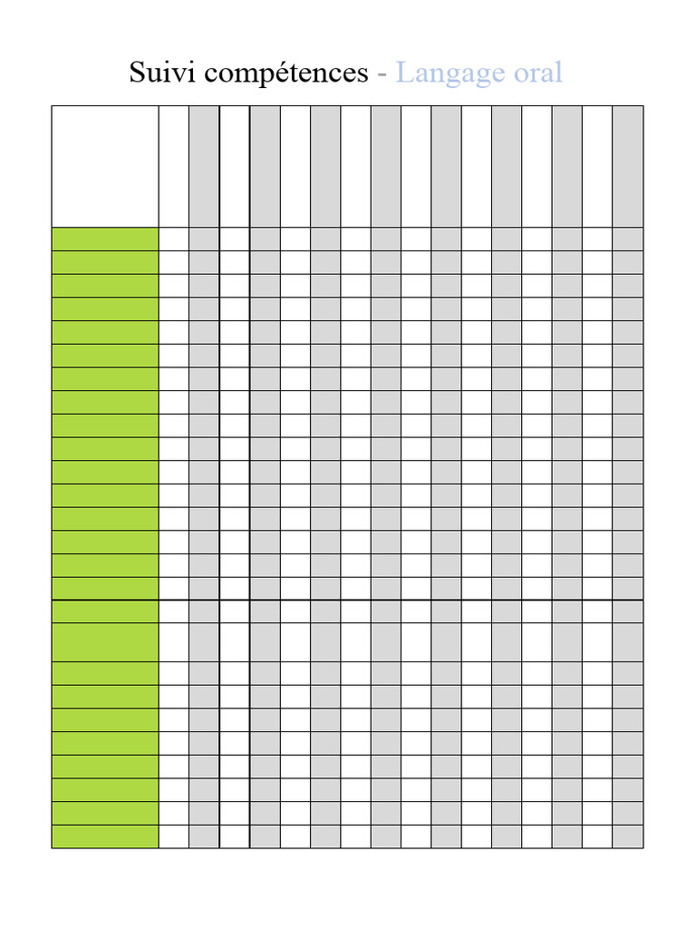 Fiches de Suivi Des Competences | PDF