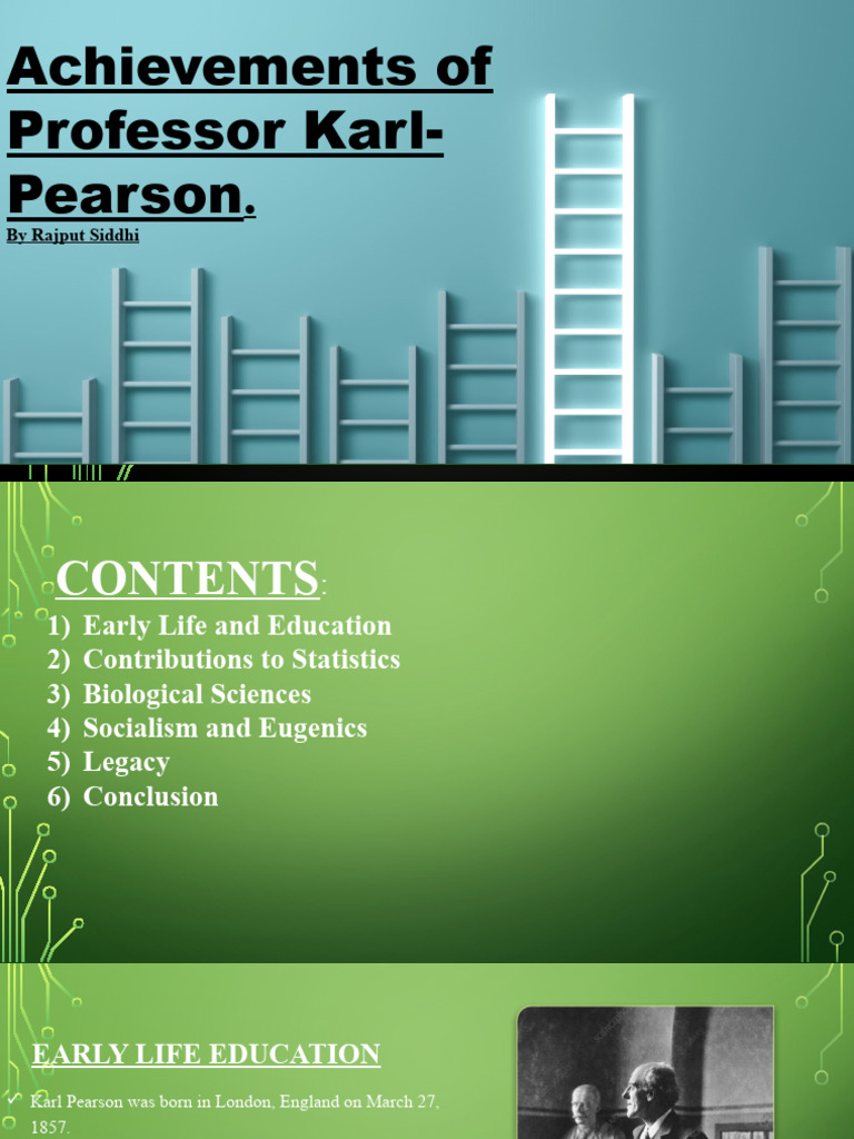 The Achievements of Prof Karl - Pearson | PDF | Science & Mathematics