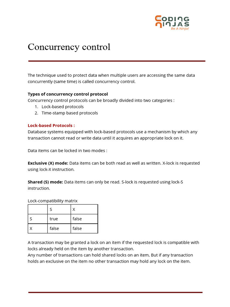 GP - DBMS - Concurrency Control | PDF | Database Transaction | Computer Architecture