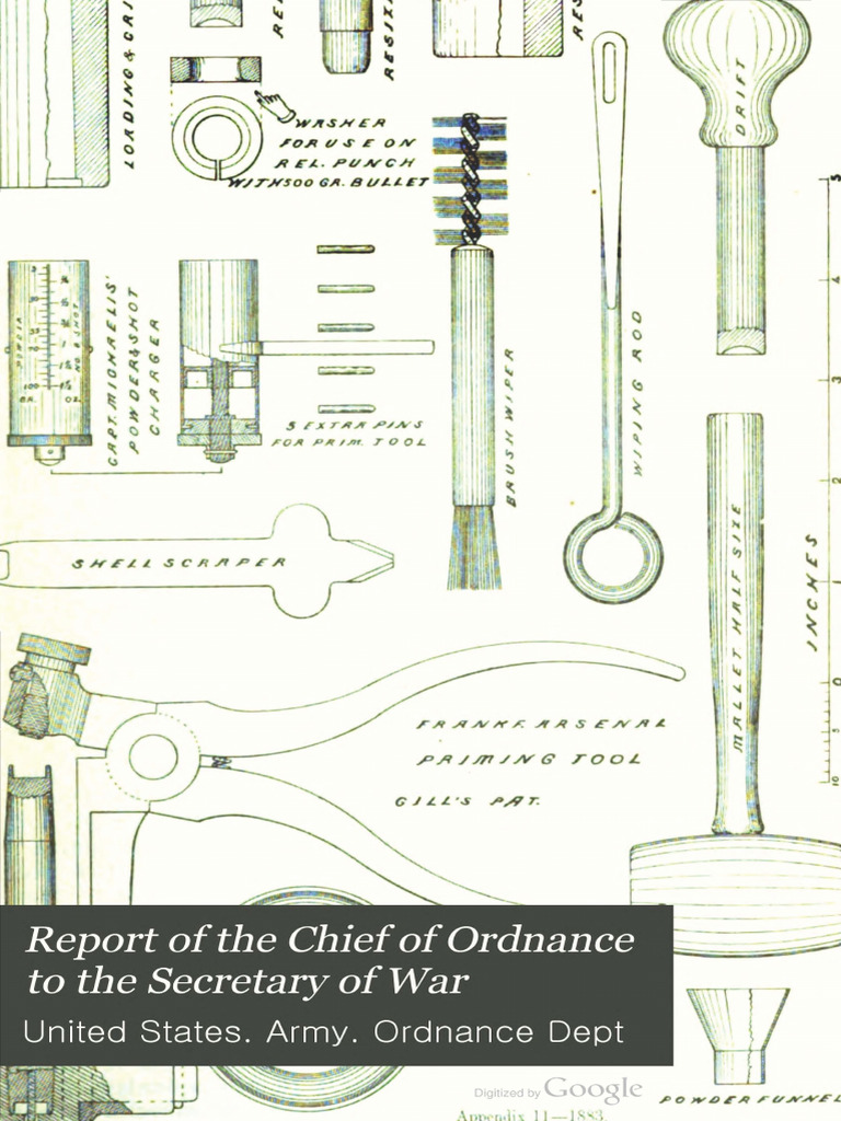 1883 Report of The Chief of Ordnance To The Sec of War | PDF | Gun ...