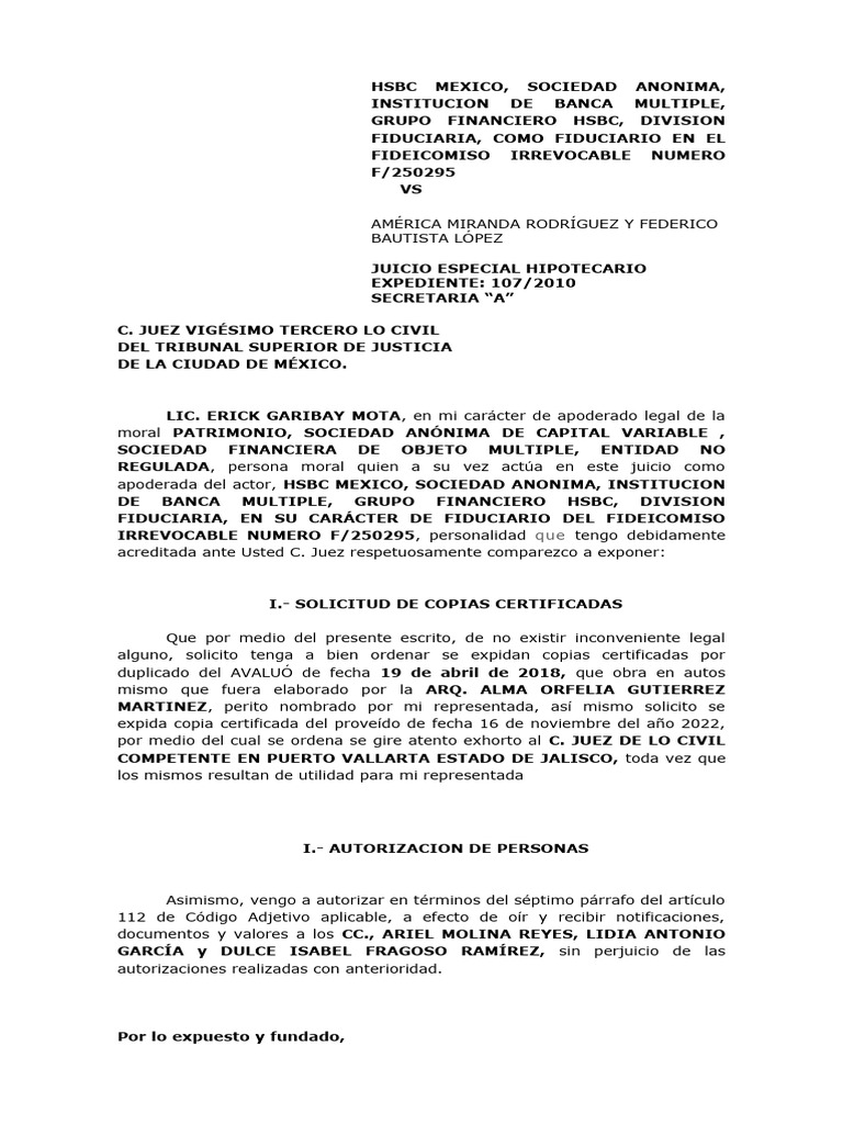 Solicitud De Copias Certificadas Pdf México Justicia