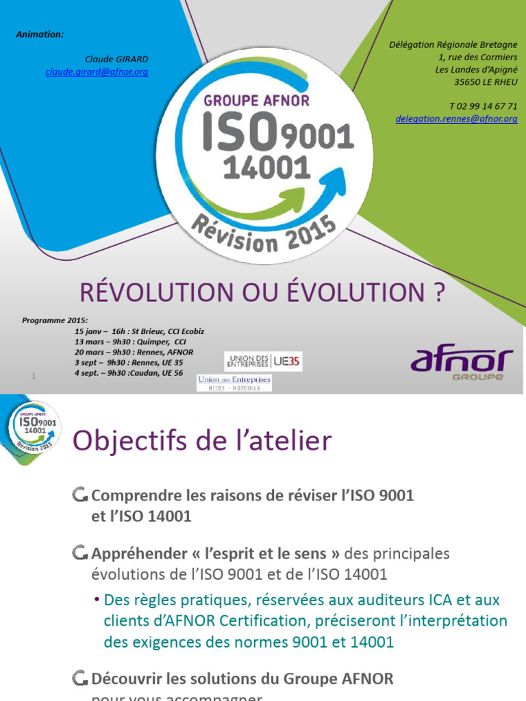 Support - Afnor Iso 9001 14001 | PDF | Système de management de la ...