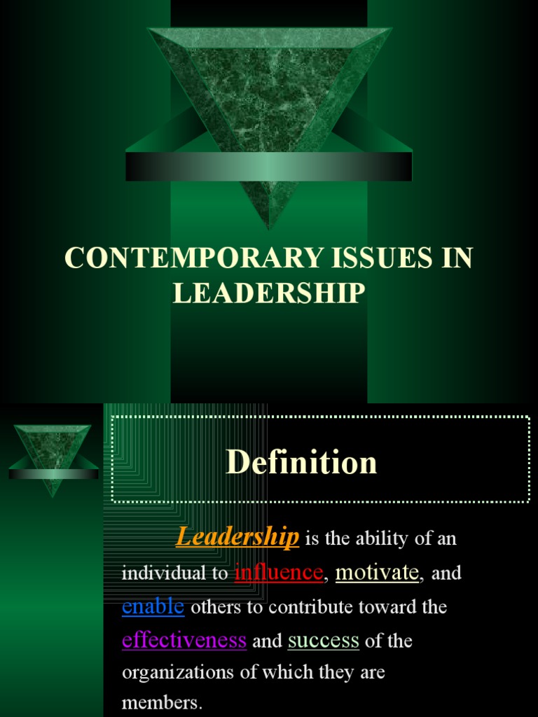 Contemporary Issues in Leadership | Download Free PDF | Leadership ...