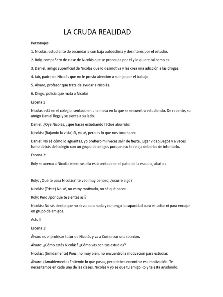 La Cruda Realidad | PDF