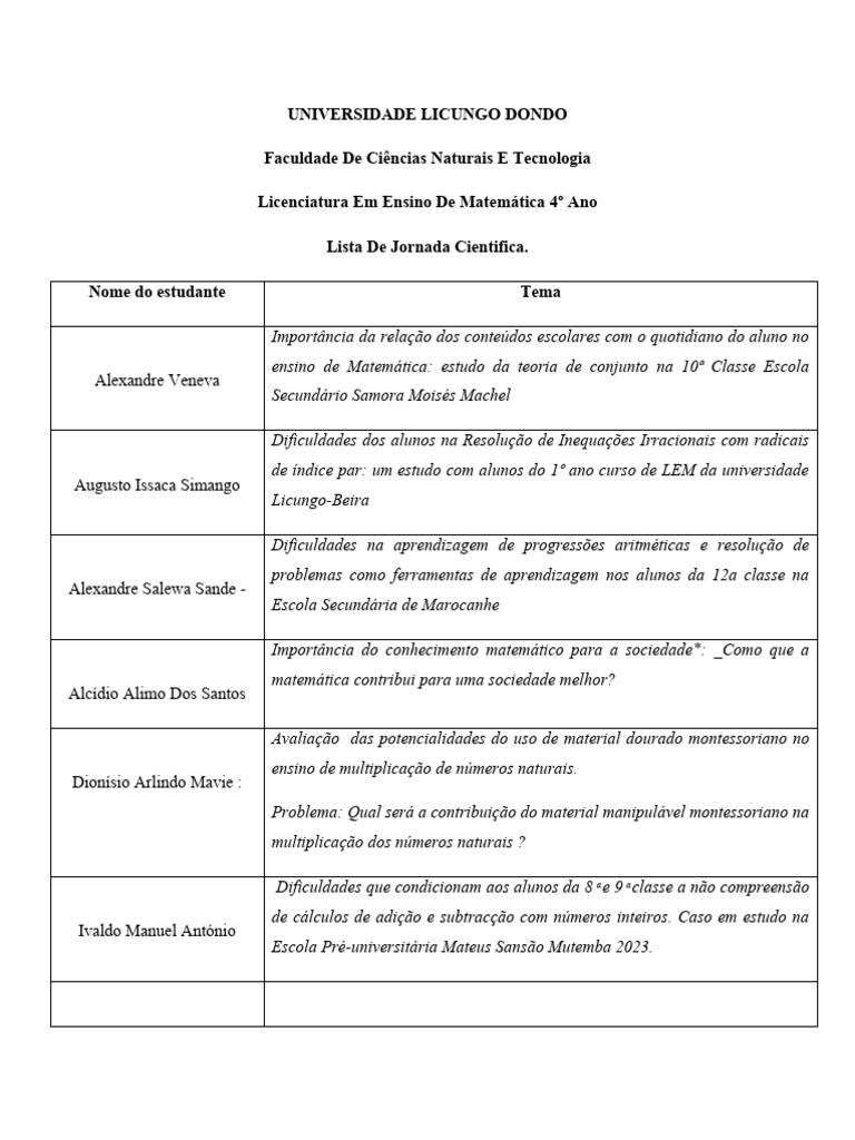 Lista de Jornad-WPS Office | PDF | Matemática | Ensino médio