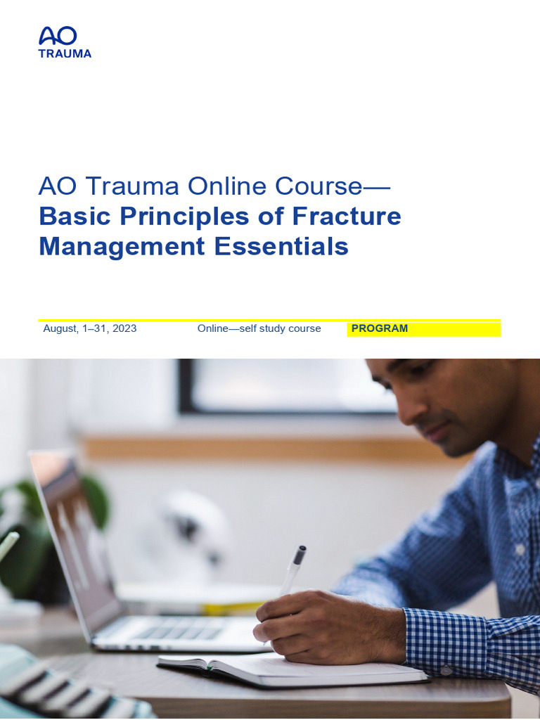 AO Trauma Online Course Basic Essentials - Program - August 2023 | PDF ...