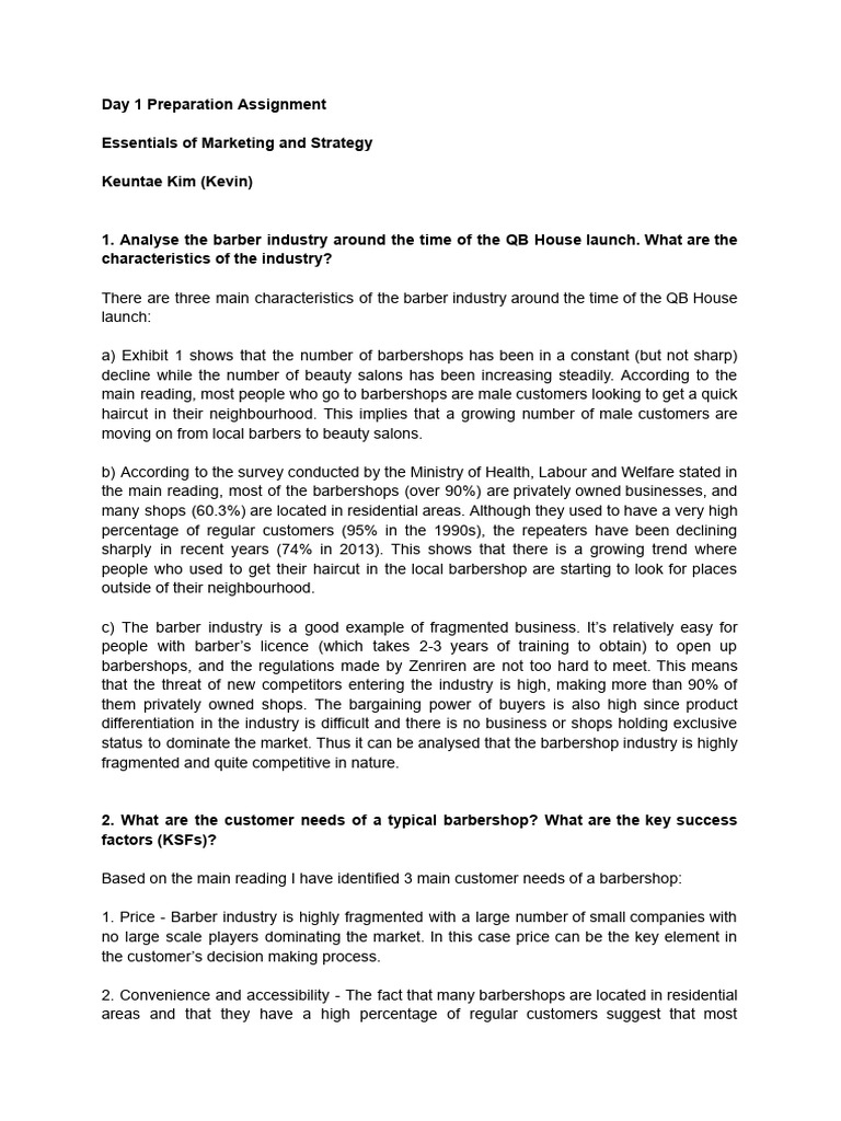 Day 1 Preparation Assignment | PDF | Business Process | Marketing