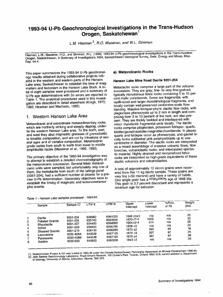 1994 G Heaman, Maxeiner, Slimmon - MiscRep94 4 | PDF