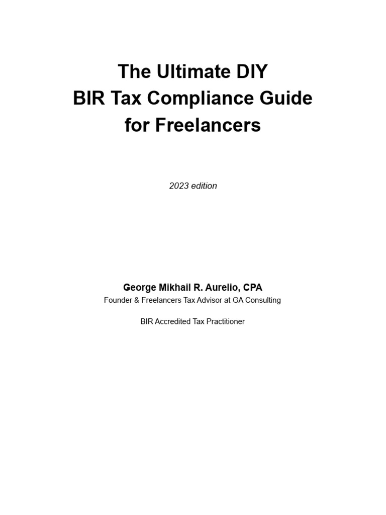 2023 - The Ultimate DIY BIR Tax Compliance Guide For Freelancers | PDF | Tax Return (United ...