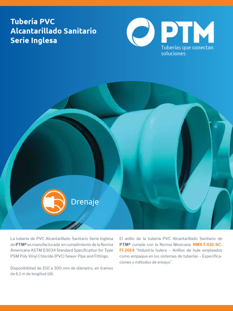 Ficha Tecnica de Tuberia PVC c900 | PDF | Tubería (transporte de fluidos) | Materiales