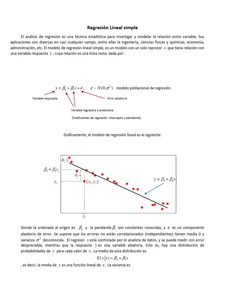 Ejemplo Regresión Lineal Simple y Multiple | PDF | Regresión lineal | Media