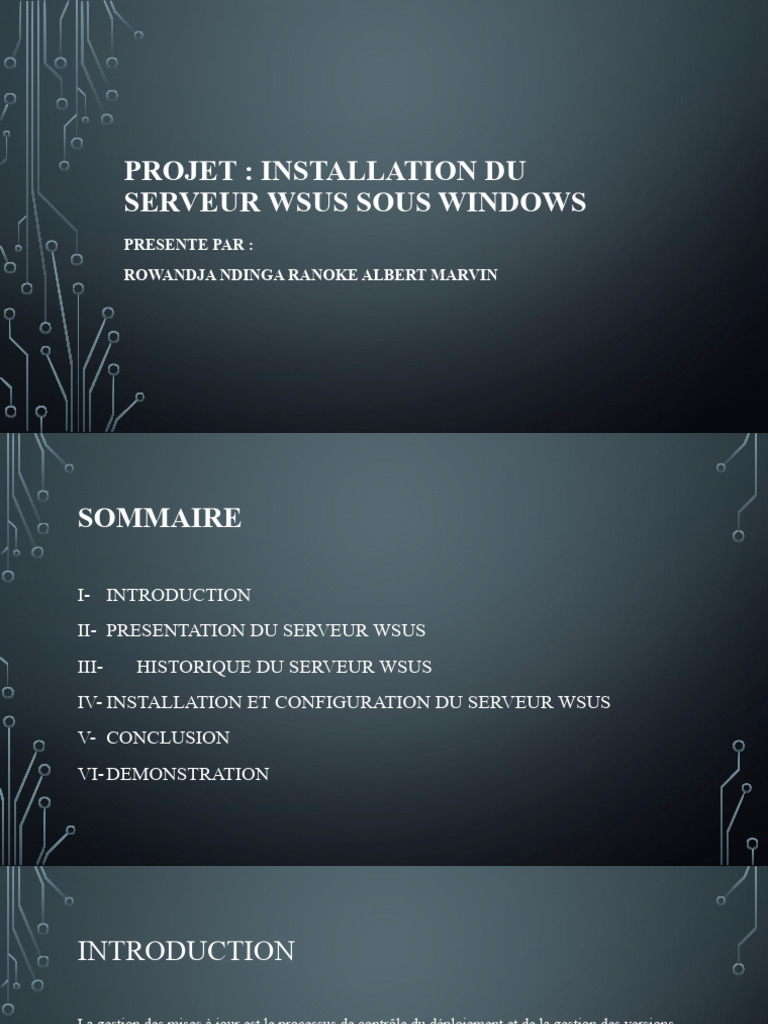 Projet Wsus | PDF | Serveur (Informatique) | Microsoft Windows