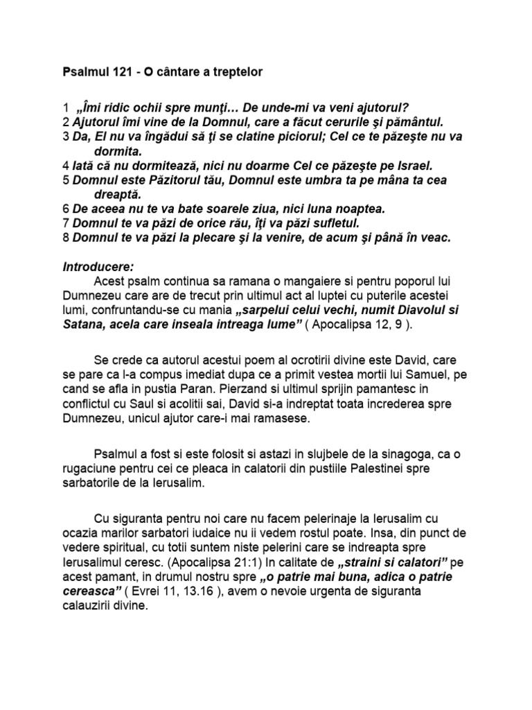 Psalmul 121 | PDF