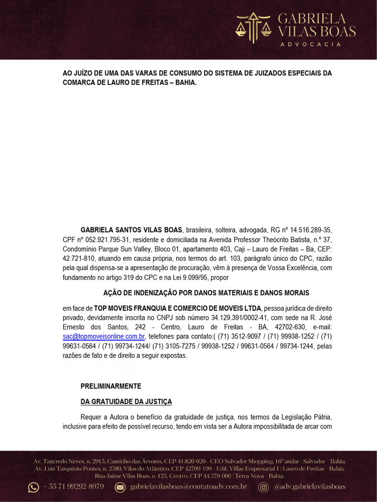 Peticao Inicial Danos Morais e Materiais | PDF | Proteção ao consumidor ... Peticao Inicial Danos Morais e Materiais | PDF | Proteção ao consumidor ...