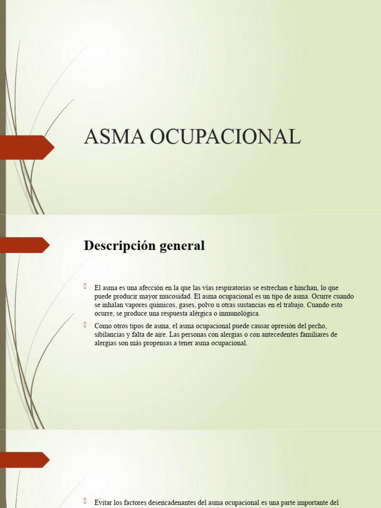 Asma Ocupacional | PDF | Asma | Alergia