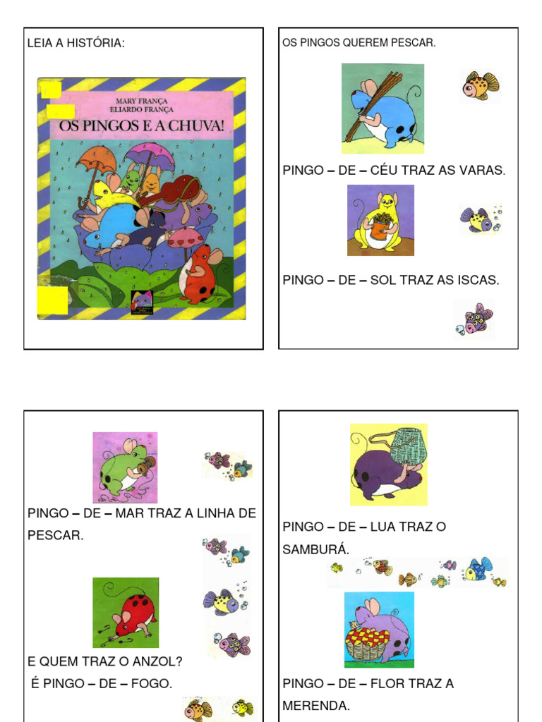 Leia A História Pingos e A Chuva | PDF