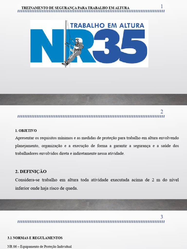 Apresentação NR35 | PDF | Andaime