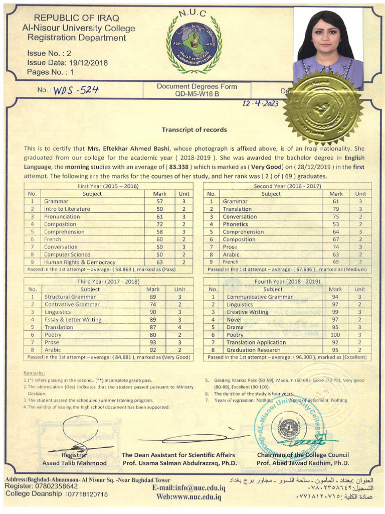 Transcript of Records | PDF