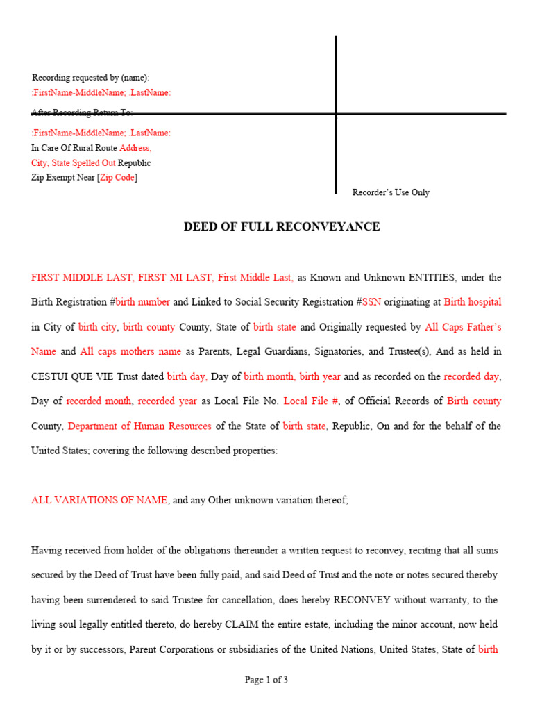 Deed of Reconveyance | PDF | Trust Law | Deed