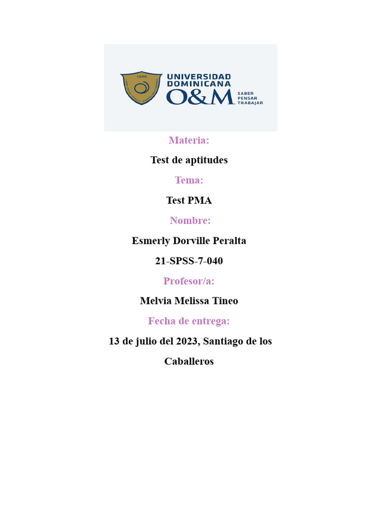 Test PMA-1 | PDF | Creatividad | Adultos