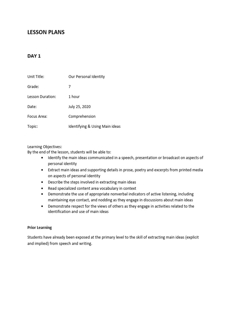 5E Lesson Plans Grade 7 | PDF | Cognitive Psychology | Learning